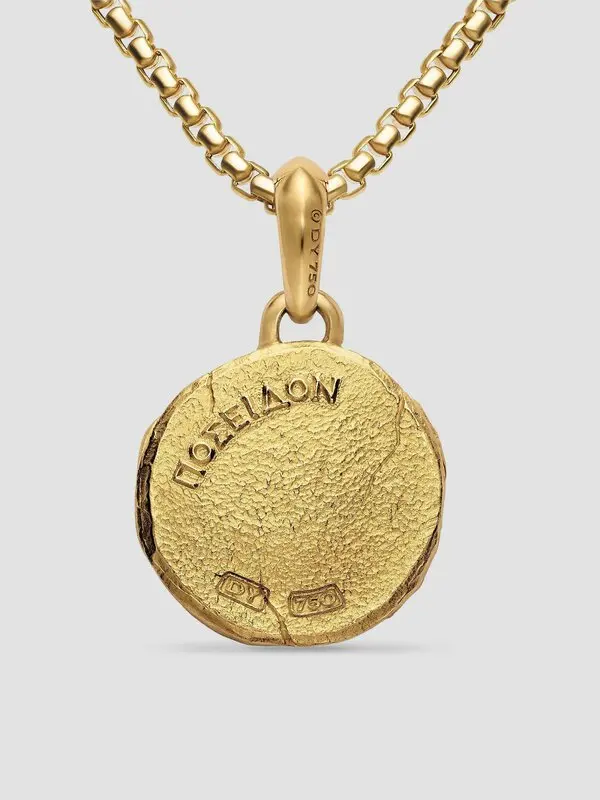David Yurman Poseidon Amulet In 18k Yellow 23.9mm