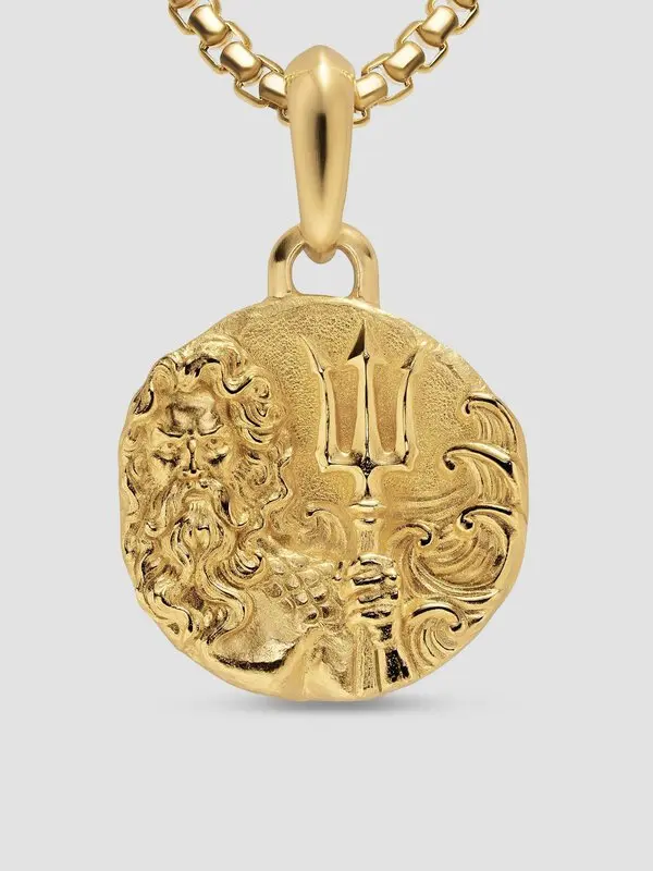 David Yurman Poseidon Amulet In 18k Yellow 23.9mm