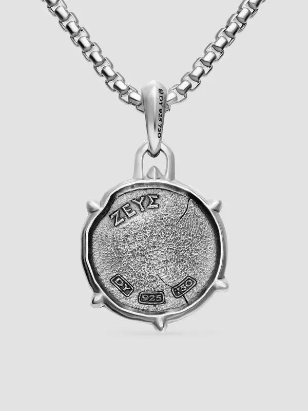 David Yurman Zeus Amulet In Sterling With 18k Yellow Gold, 26.4mm