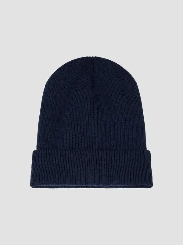 Moose Knuckles Neige Wool Beanie - Navy