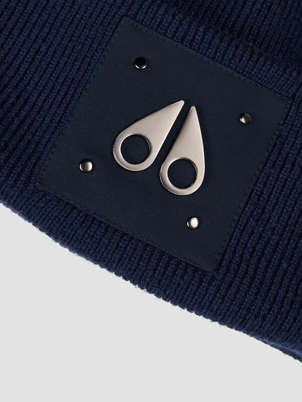 Moose Knuckles Neige Wool Beanie - Navy
