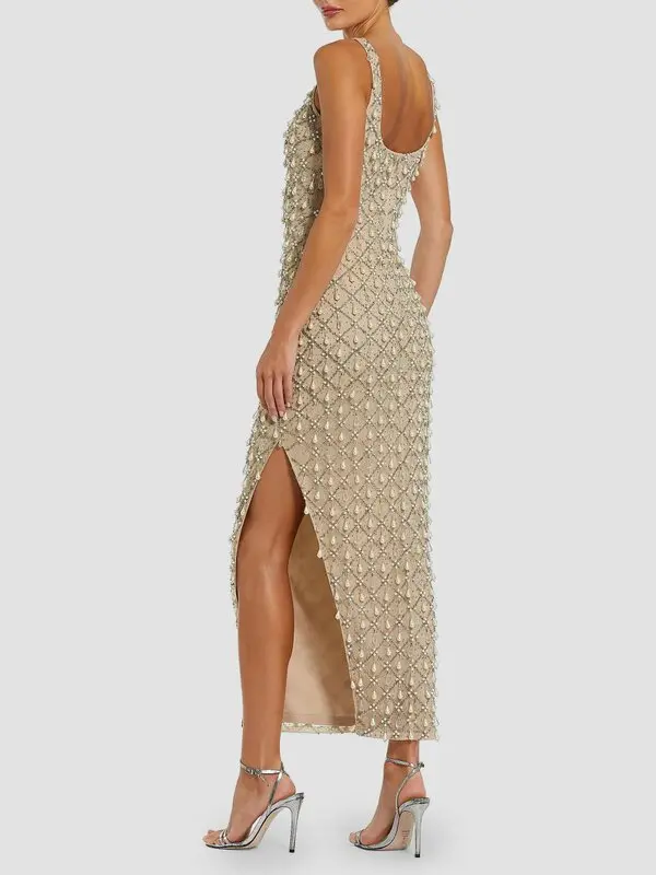 Mac Duggal Embellished Scoopneck Cocktail Dress