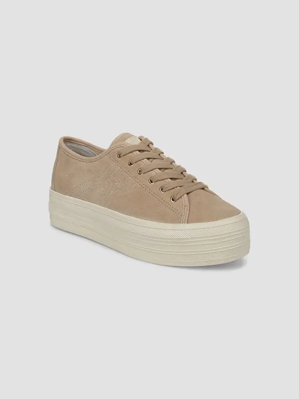 Veronica Beard Truett Suede Platform Low-top Sneakers
