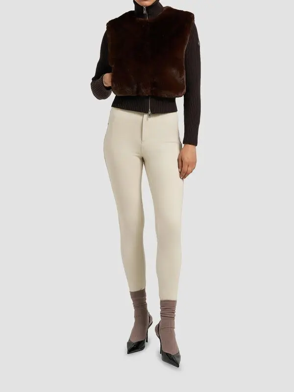 Moose Knuckles Dua Bunny Wool-cashmere Zip Cardigan - Espresso
