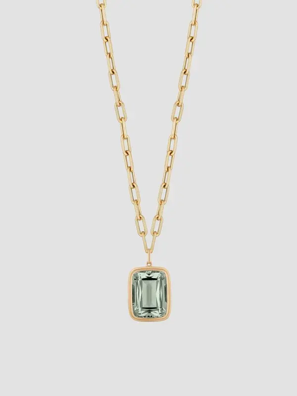 Goshwara Manhattan 18k & Pendant Necklace - Prasiolite