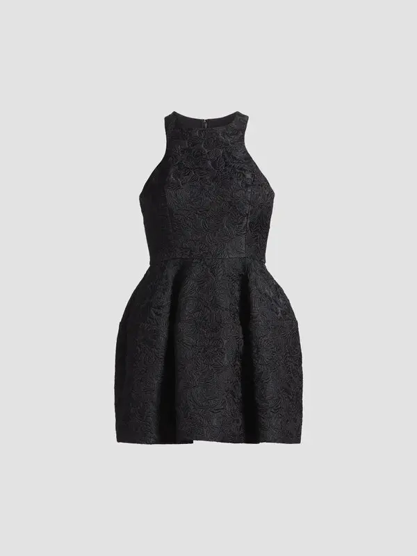 Michael Kors Floral Matelassé Racerback Bubble Minidress