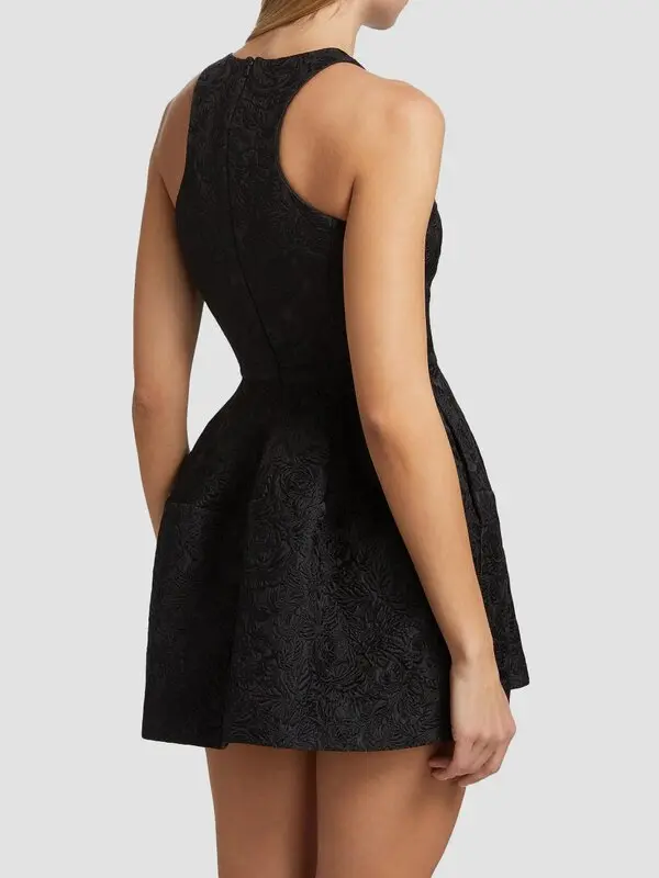 Michael Kors Floral Matelassé Racerback Bubble Minidress