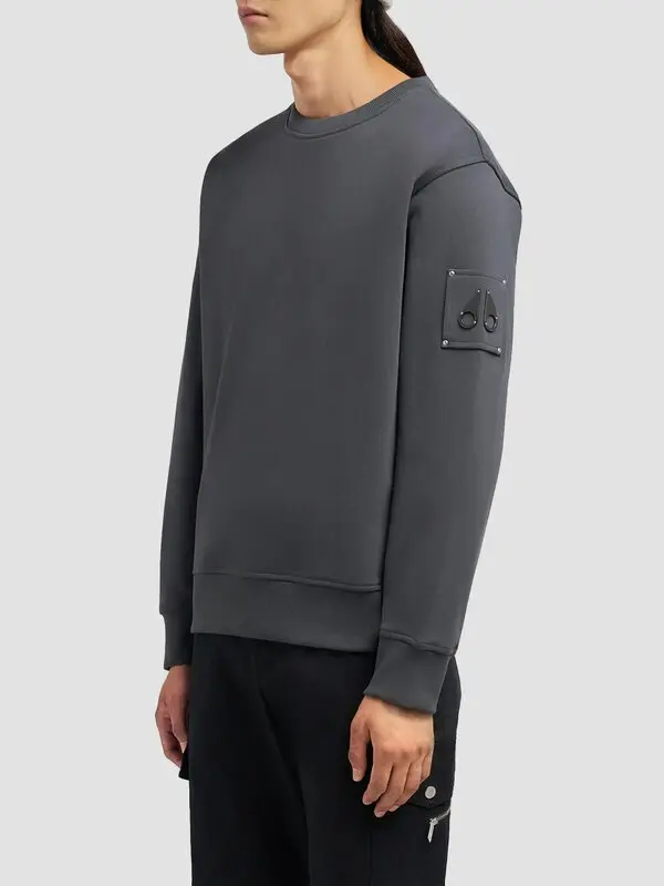 Moose Knuckles Icon Sportswear Hartsfield Cotton Sweatshirt - Cement
