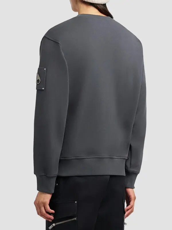 Moose Knuckles Icon Sportswear Hartsfield Cotton Sweatshirt - Cement