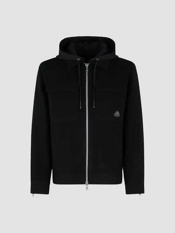 Moose Knuckles Snowdon Wool-blend Hooded Shirt Jacket