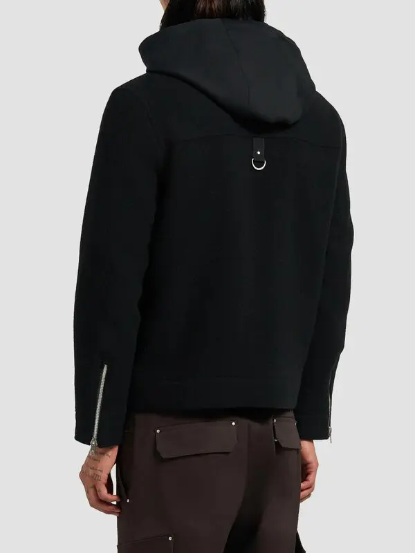 Moose Knuckles Snowdon Wool-blend Hooded Shirt Jacket