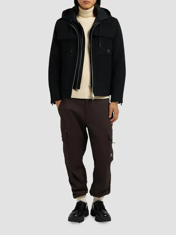 Moose Knuckles Snowdon Wool-blend Hooded Shirt Jacket