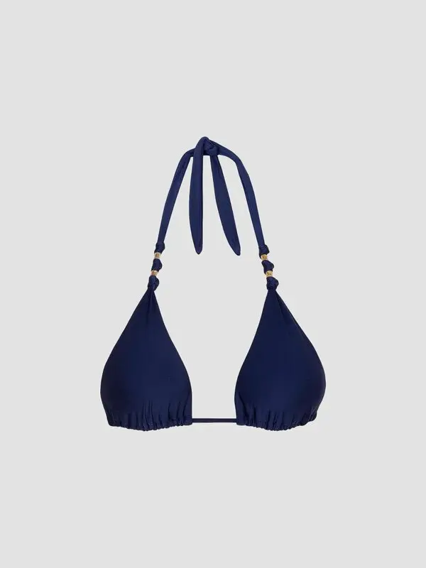 VIX PAULA HERMANNY Paula Triangle Bikini Top - Navy