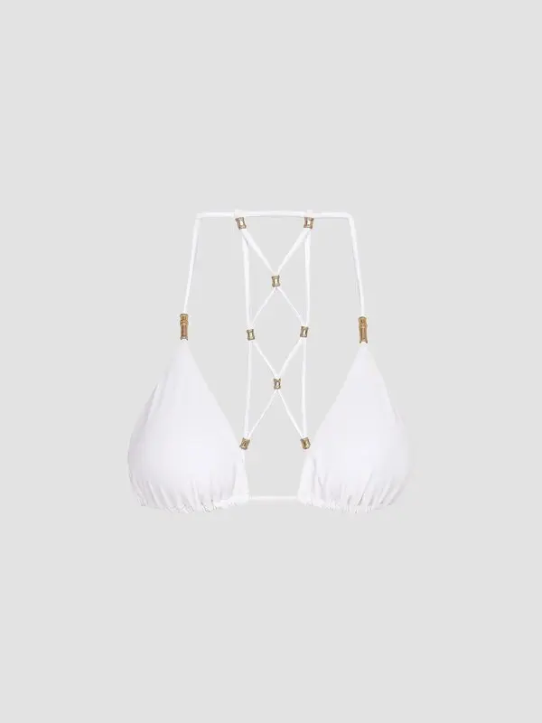 VIX PAULA HERMANNY Lucy Triangle Bikini Top - White
