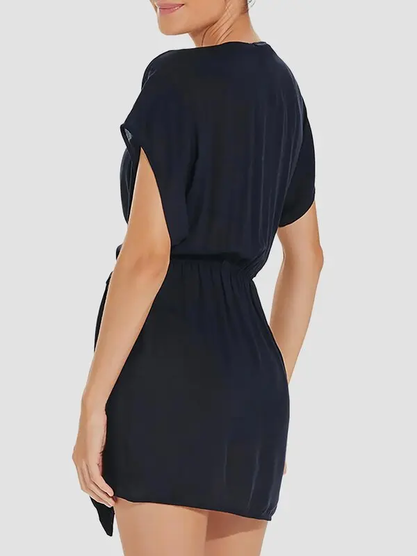 VIX PAULA HERMANNY Emily Wrap Cover-up Mini Dress
