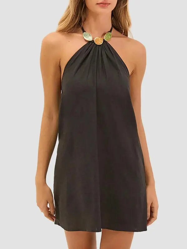 VIX PAULA HERMANNY Aiden Medallion Neck Minidress