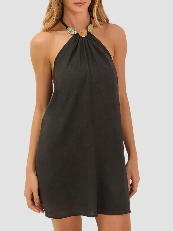 VIX PAULA HERMANNY Aiden Medallion Neck Minidress