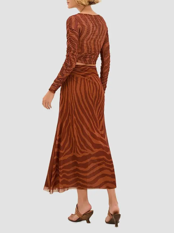 VIX PAULA HERMANNY Sundown Amira Striped Maxi-skirt