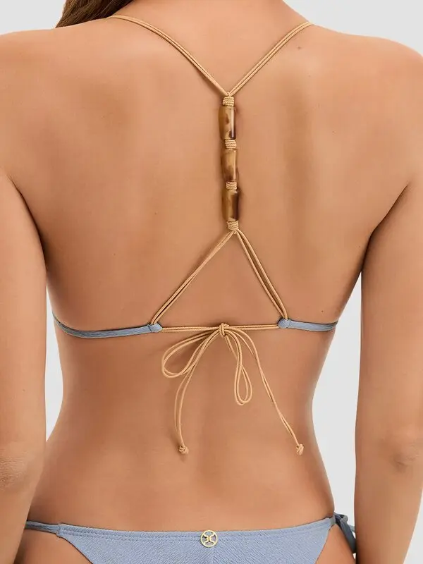 VIX PAULA HERMANNY Firenze Lesley Bead-accent Bikini Top