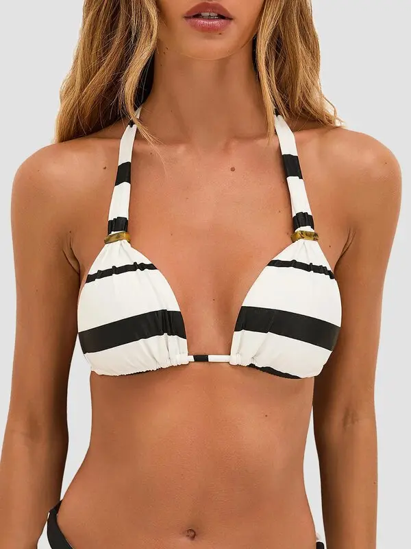 VIX PAULA HERMANNY Paradox Striped Bikini Top