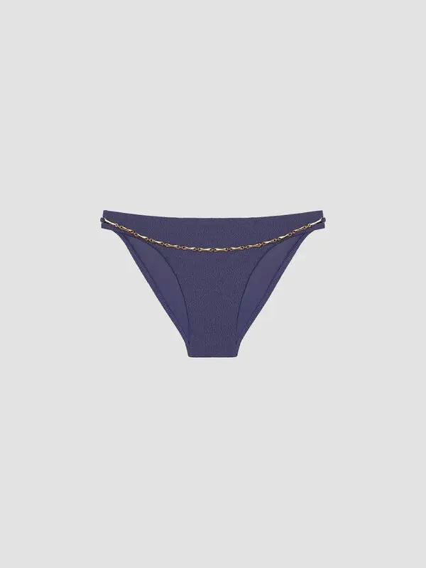 VIX PAULA HERMANNY Bell Crinkle Chain Bikini Bottom - Blue