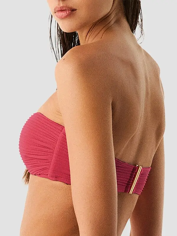 VIX PAULA HERMANNY Jill Square Bandeau Top - Red