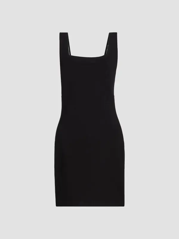 Victor Glemaud Square Neck Mesh Panel Minidress