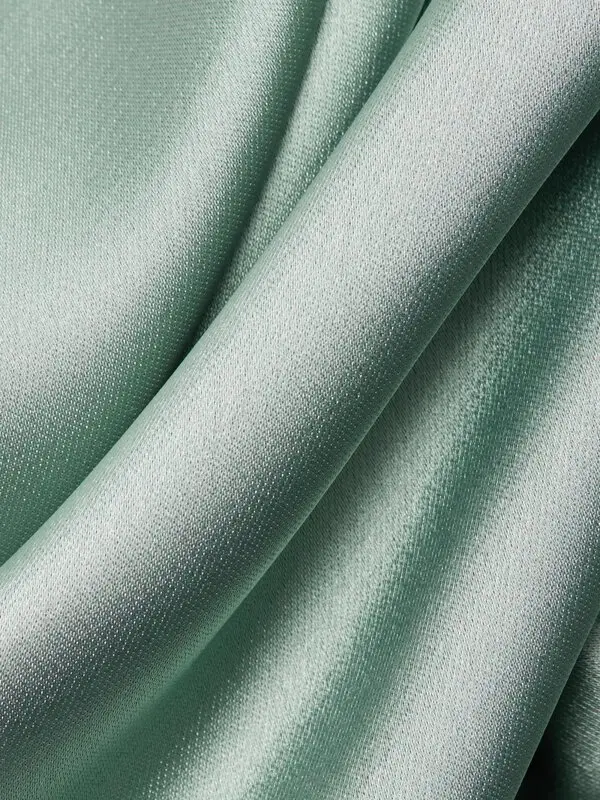 Amsale Satin Cowlneck Gown