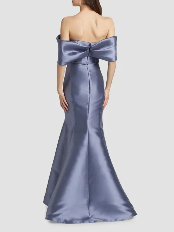 Amsale Mikado Off-the-shoulder Gown