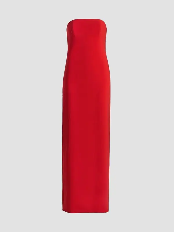 Amsale Stretch-jersey Strapless Gown - Persimmon