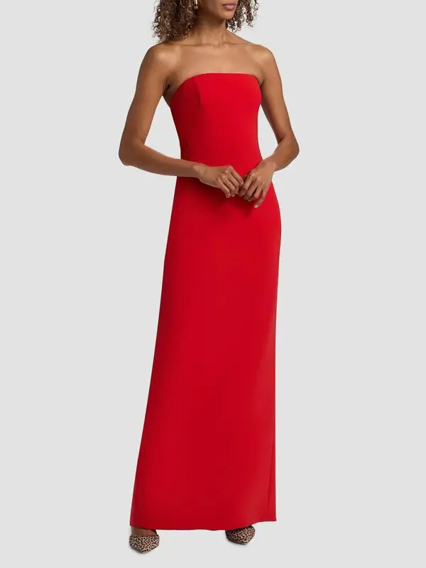 Amsale Stretch-jersey Strapless Gown