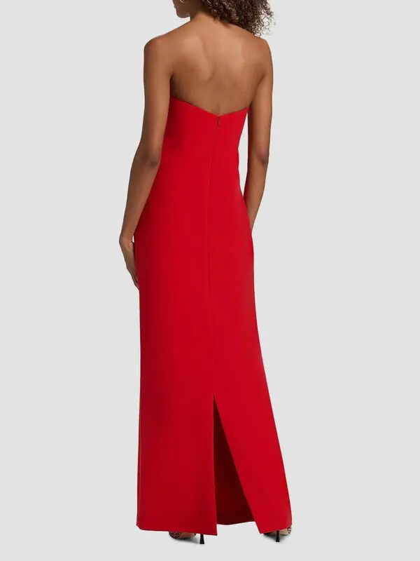 Amsale Stretch-jersey Strapless Gown