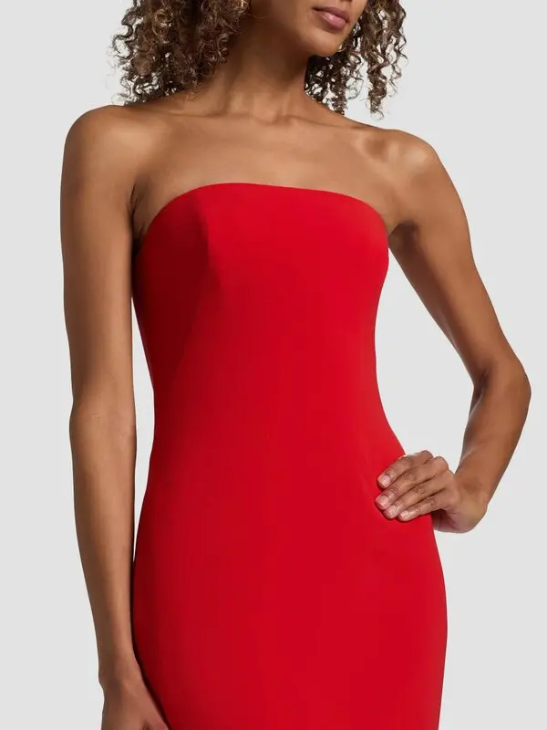 Amsale Stretch-jersey Strapless Gown