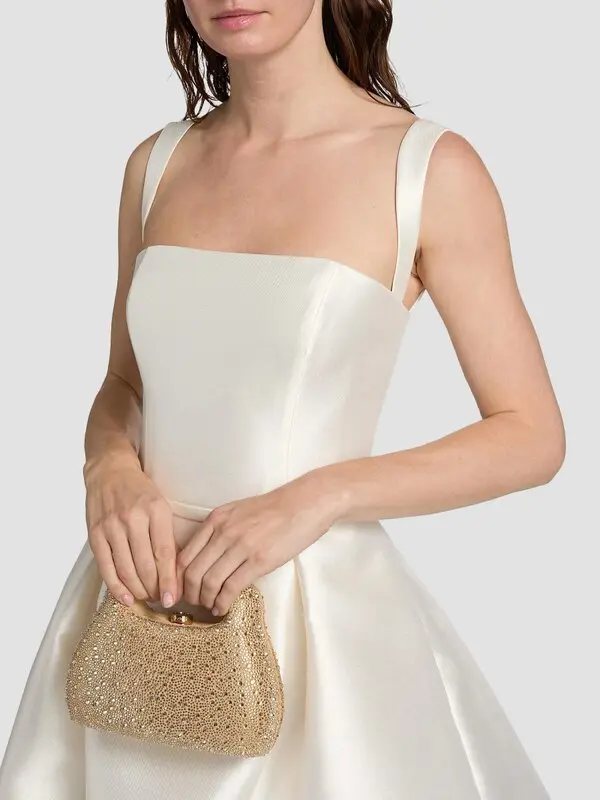 Amsale Satin Mini Fit & Flare Cocktail Dress