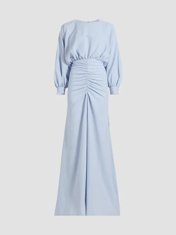 Amsale Gathered A-line Gown