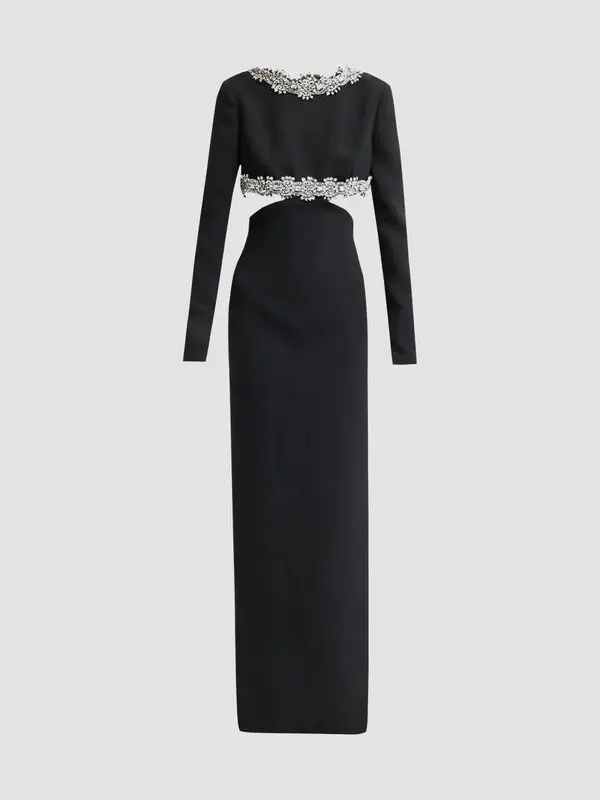Carolina Herrera Chalet Crystal-embellished Column Gown