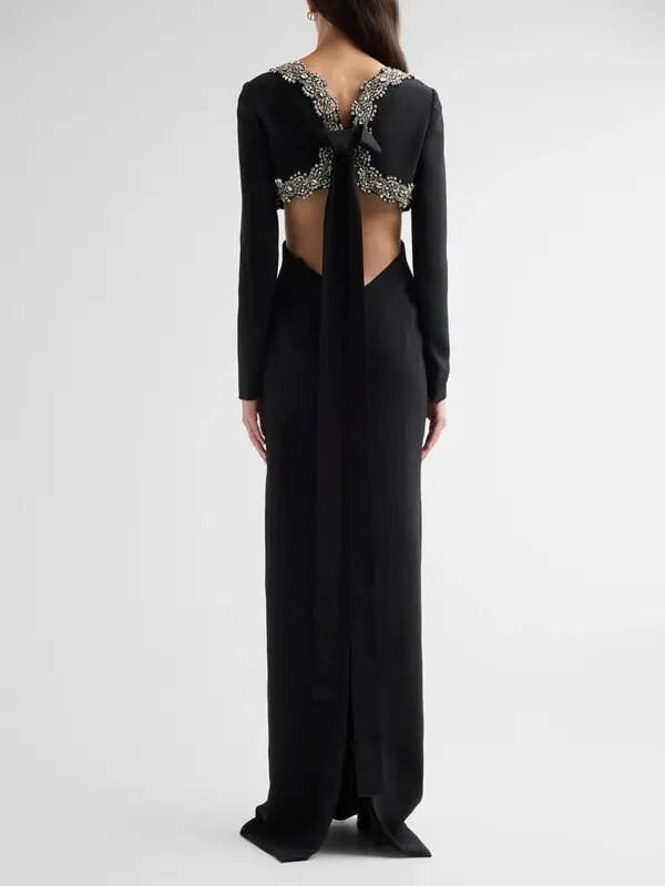 Carolina Herrera Chalet Crystal-embellished Column Gown