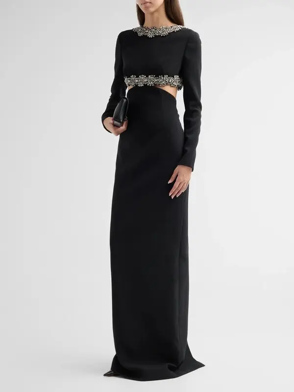 Carolina Herrera Chalet Crystal-embellished Column Gown
