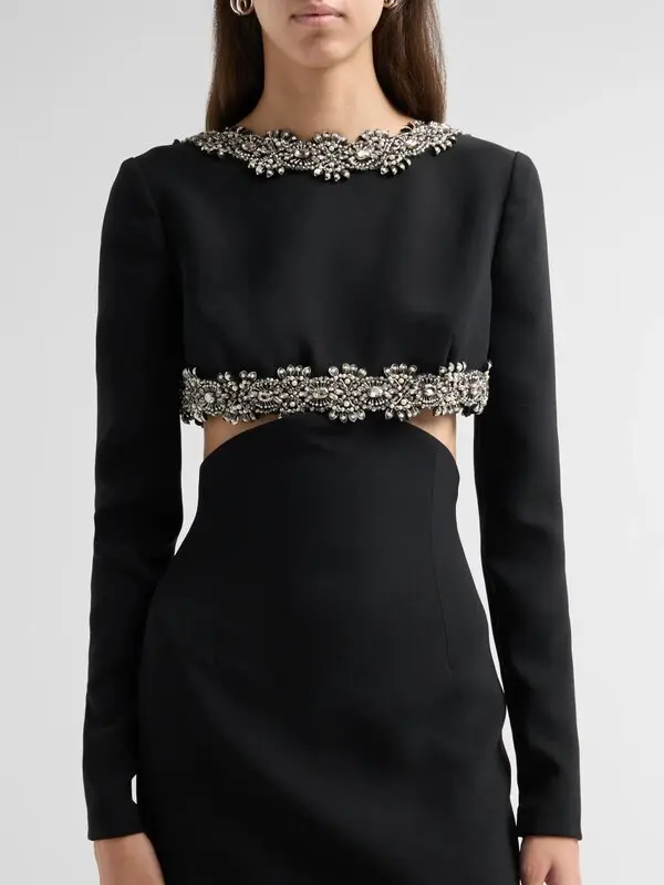 Carolina Herrera Chalet Crystal-embellished Column Gown