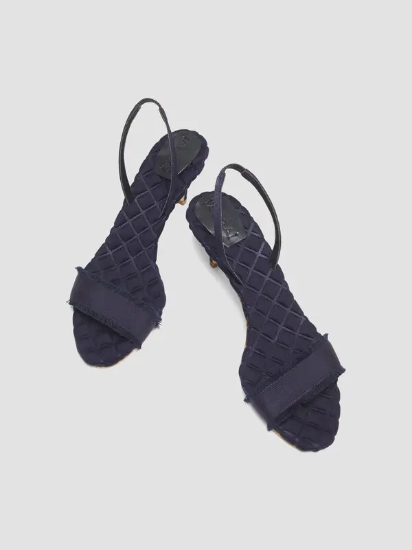 Aera Claudia 70mm Vegan Grosgrain Slingback Sandals