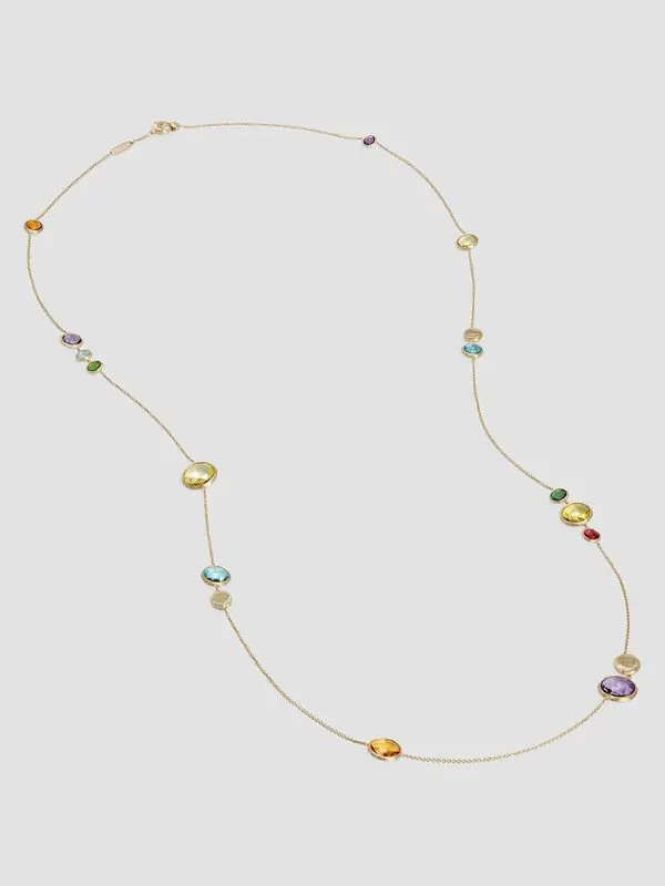 Marco Bicego Jaipur Color 18k Yellow & Multi-stone Long Station Necklace