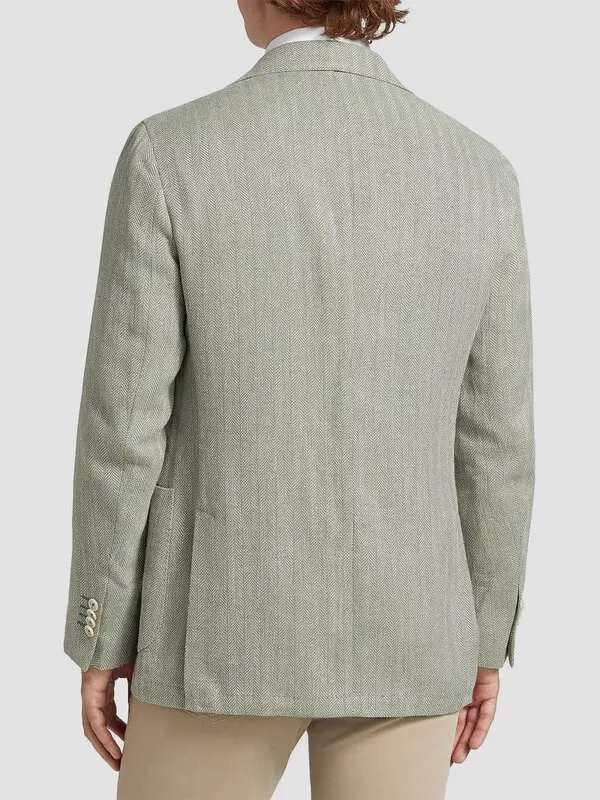 SAKS FIFTH AVENUE Collection Solid Herringbone Jacket