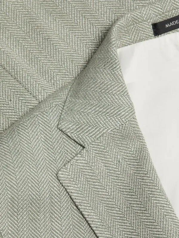 SAKS FIFTH AVENUE Collection Solid Herringbone Jacket