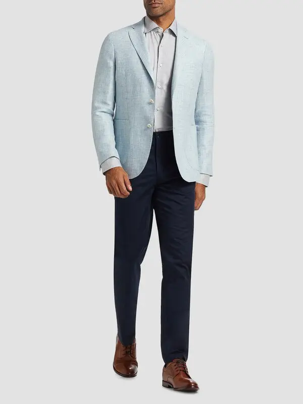 SAKS FIFTH AVENUE Heathered Cotton Dress Shirt