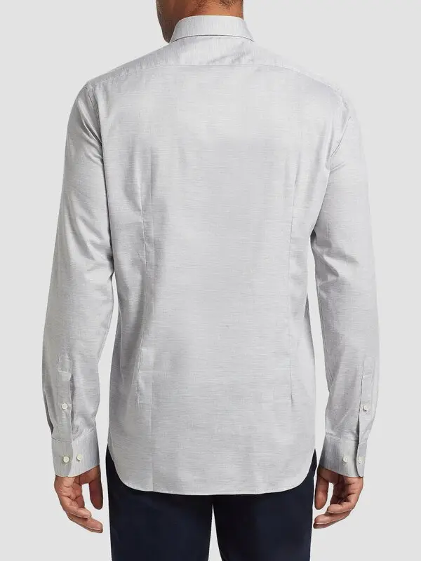 SAKS FIFTH AVENUE Heathered Cotton Dress Shirt