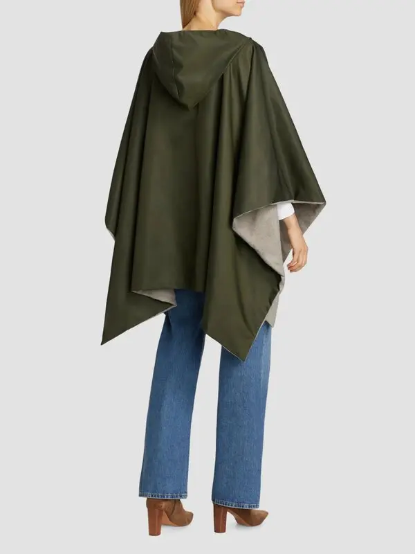 SAKS FIFTH AVENUE Hooded Wool-lined Cape