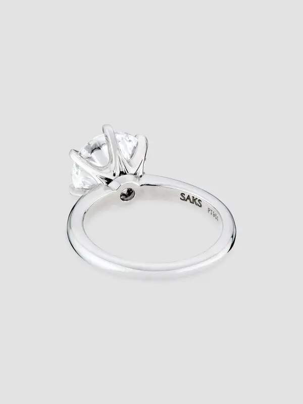 SAKS FIFTH AVENUE HIGH JEWELRY 3.53 Tcw Diamond Solitaire Ring