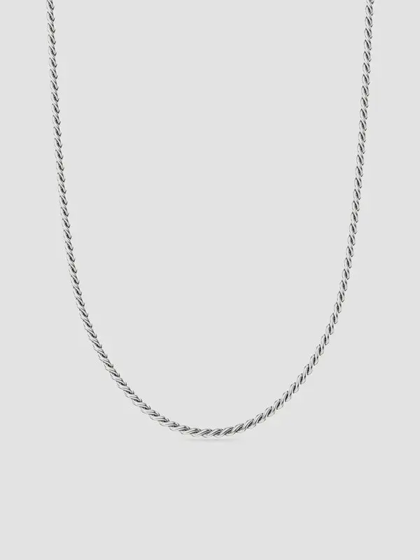 David Yurman Sculpted Cable Chain Necklace In Sterling 2.7mm - Silver