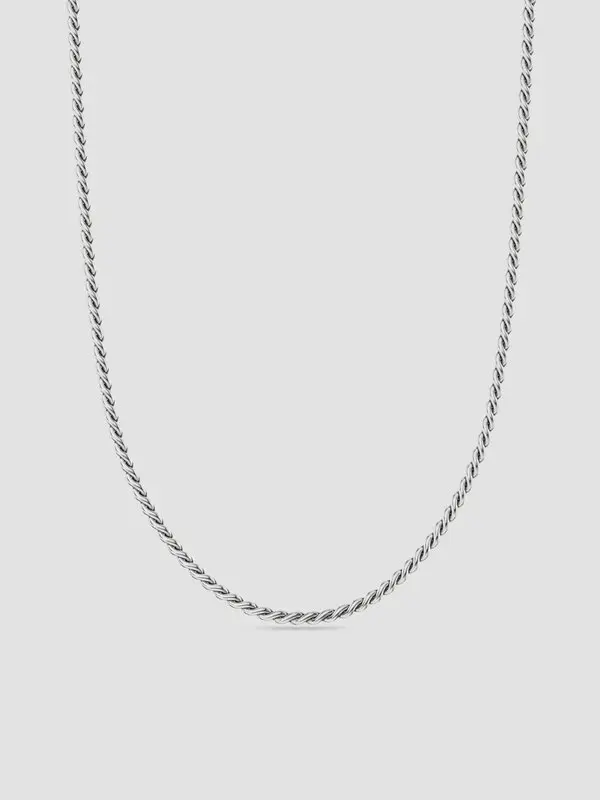David Yurman Sculpted Cable Chain Necklace In Sterling 2.7mm - Silver