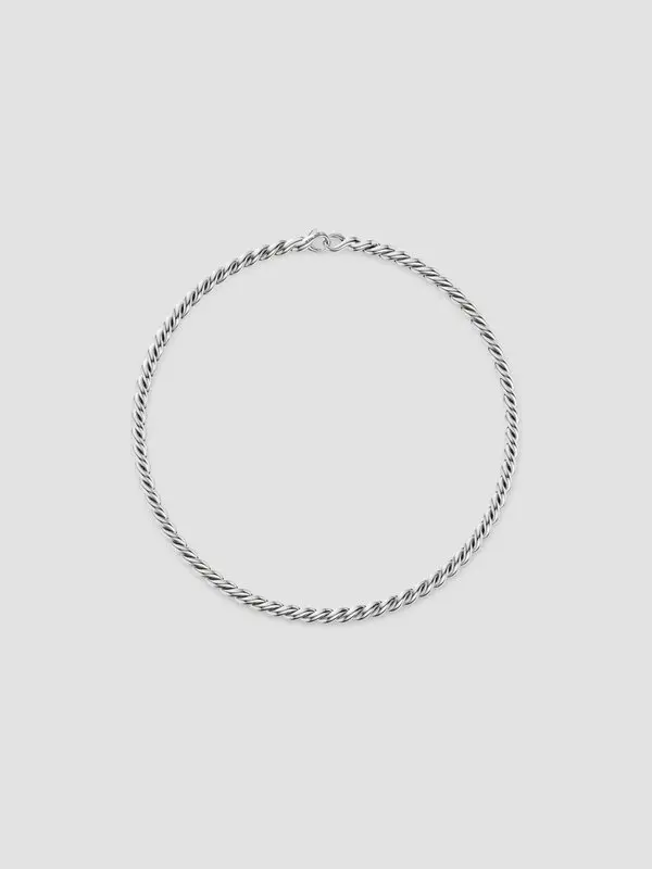 David Yurman Sculpted Cable Chain Necklace In Sterling 5.7mm
